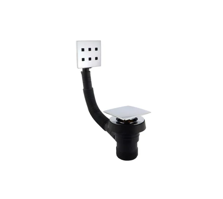 Peerless Square Clicker Plug Bath & Overflow Combination Waste - 1 1/2 ...