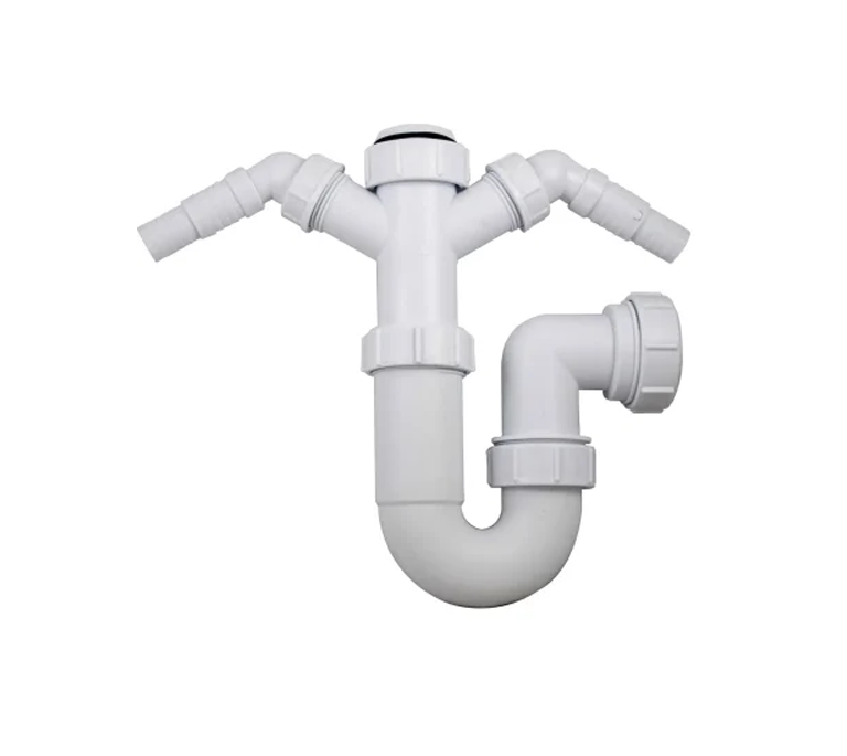 P1 Peerless Adjustable Swivel P-Trap with Hose Connector & Outlet Nozz ...