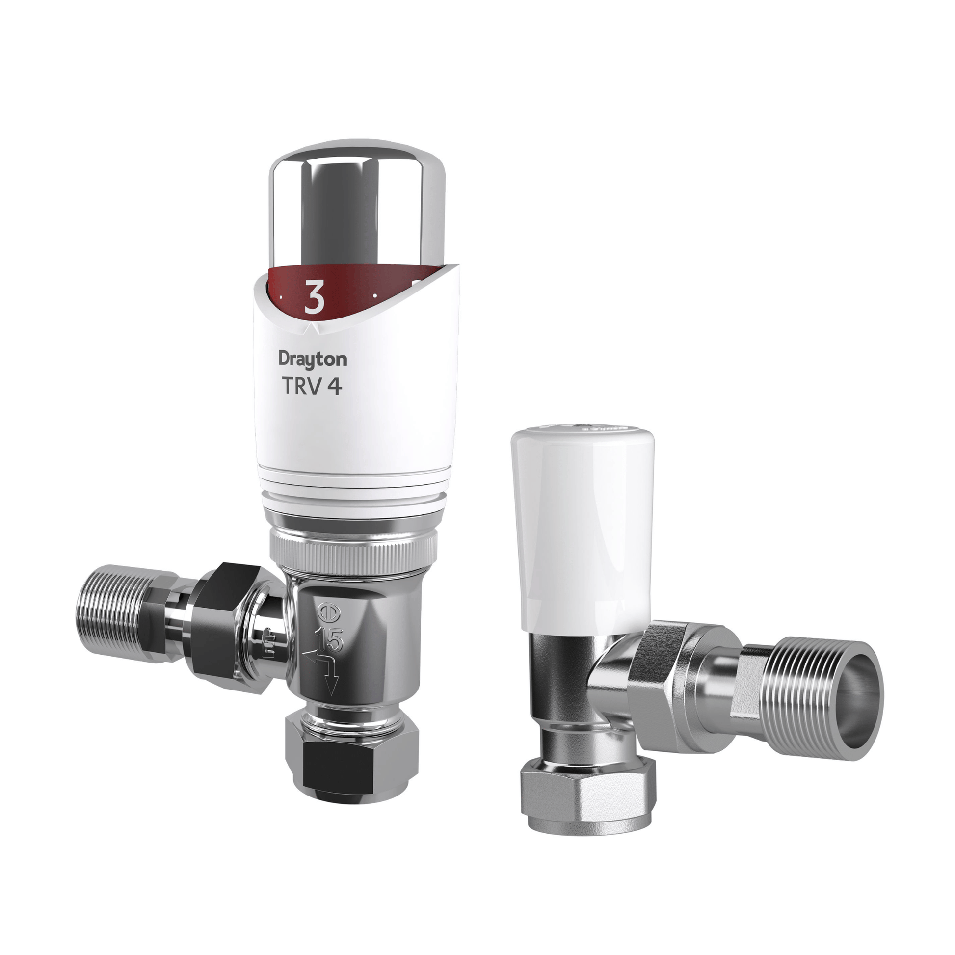 Drayton TRV4 Classic & Lockshield - Angle - 8/10/15mm - 07 05 181 ...