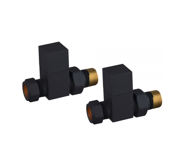 Vitow Modern Square Manual Valves (Pair) - Straight - Black – Kings ...