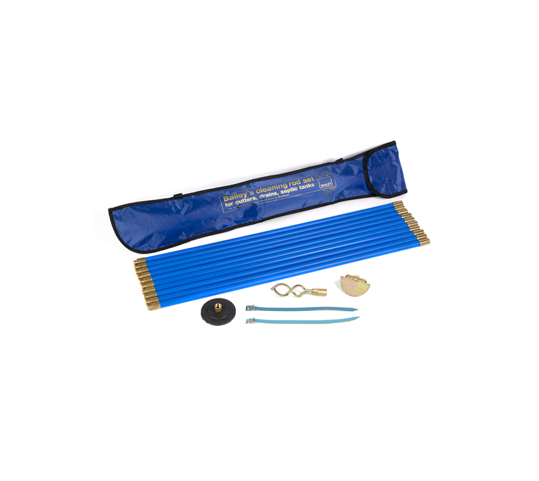 Bailey Drain Rod Set - Blue with 3 Tools - Universal Joint – Kings ...