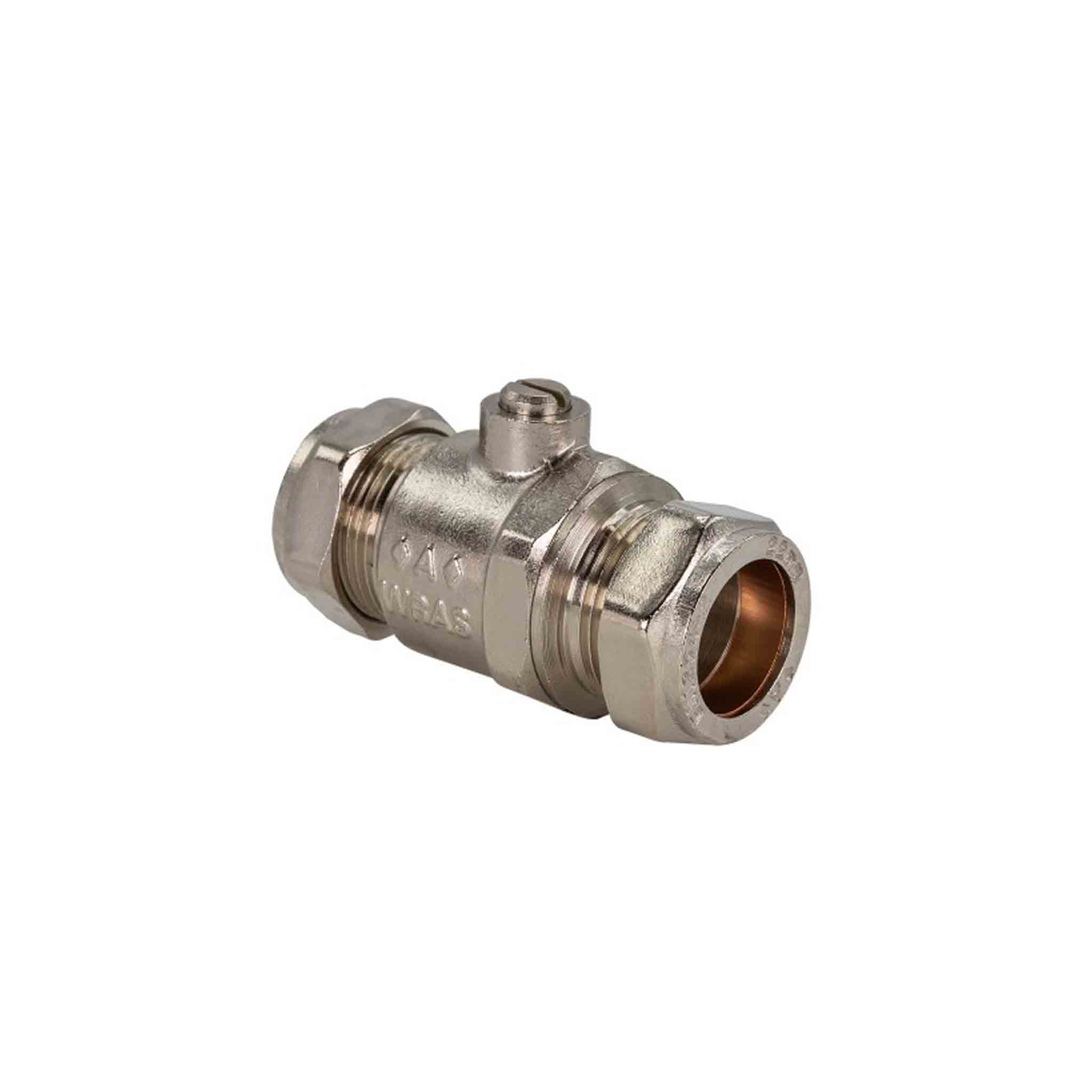 Brass Chrome Plated Full Flow Isolation Valve 15mm - WRAS Approved ...